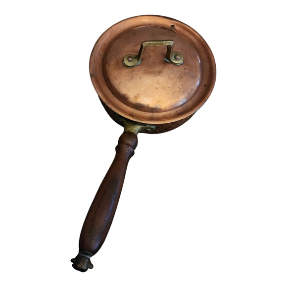 Vintage | Accents | Vintage Copper Clad Pan With Wood Handle | Poshmark